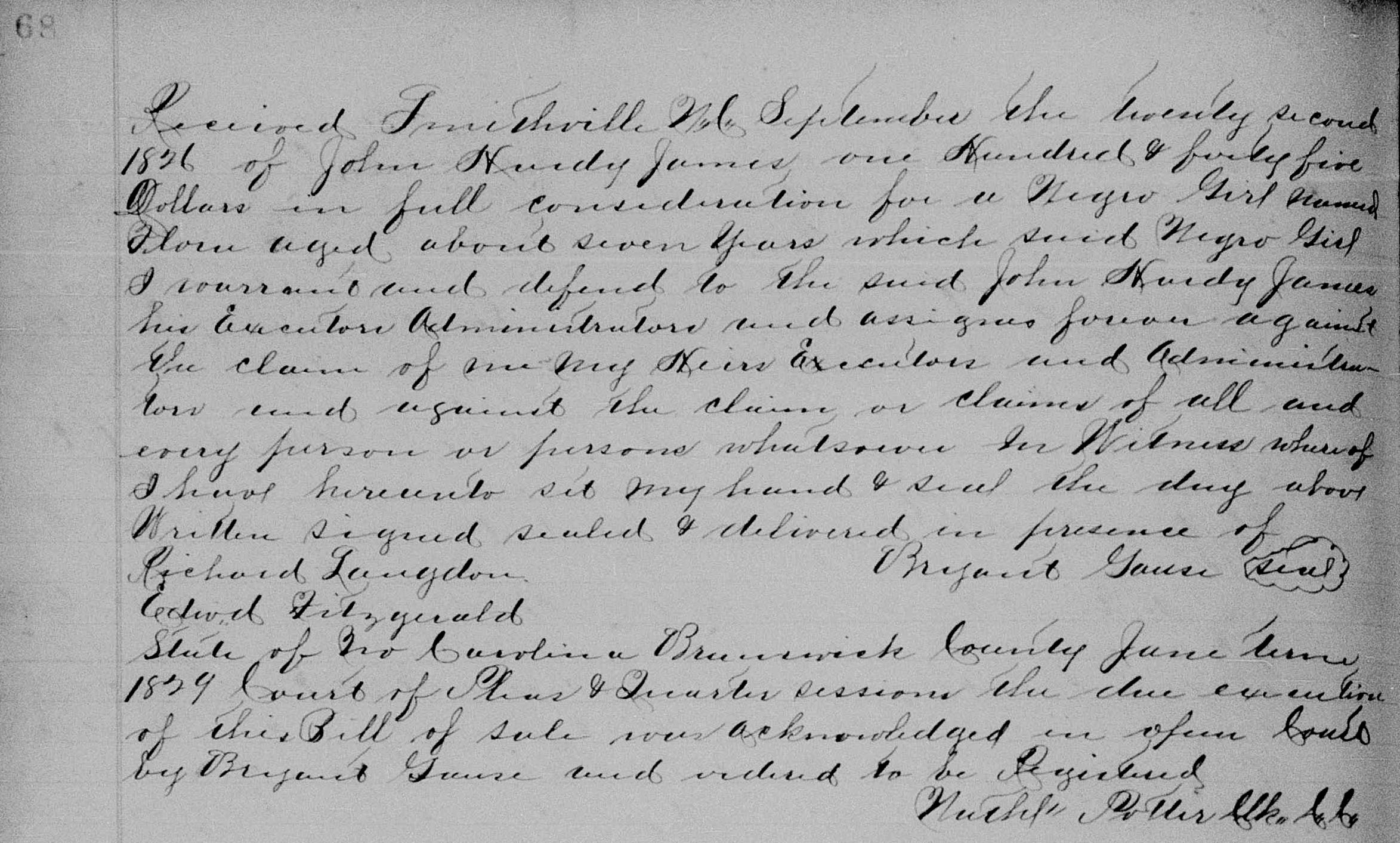 People Not Property: Slave Deeds, Digital Library on American Slavery