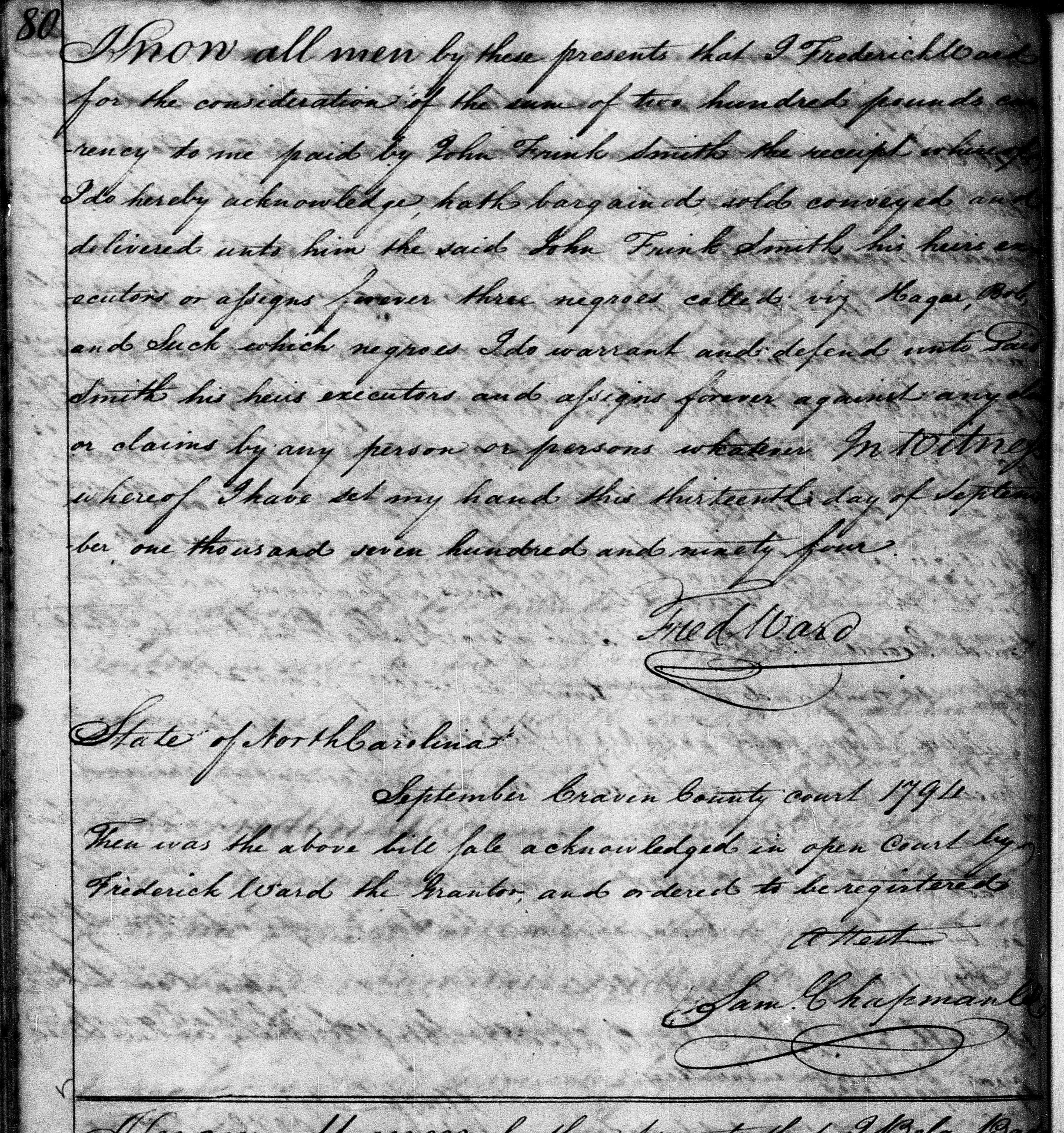 People Not Property: Slave Deeds, Digital Library on American Slavery