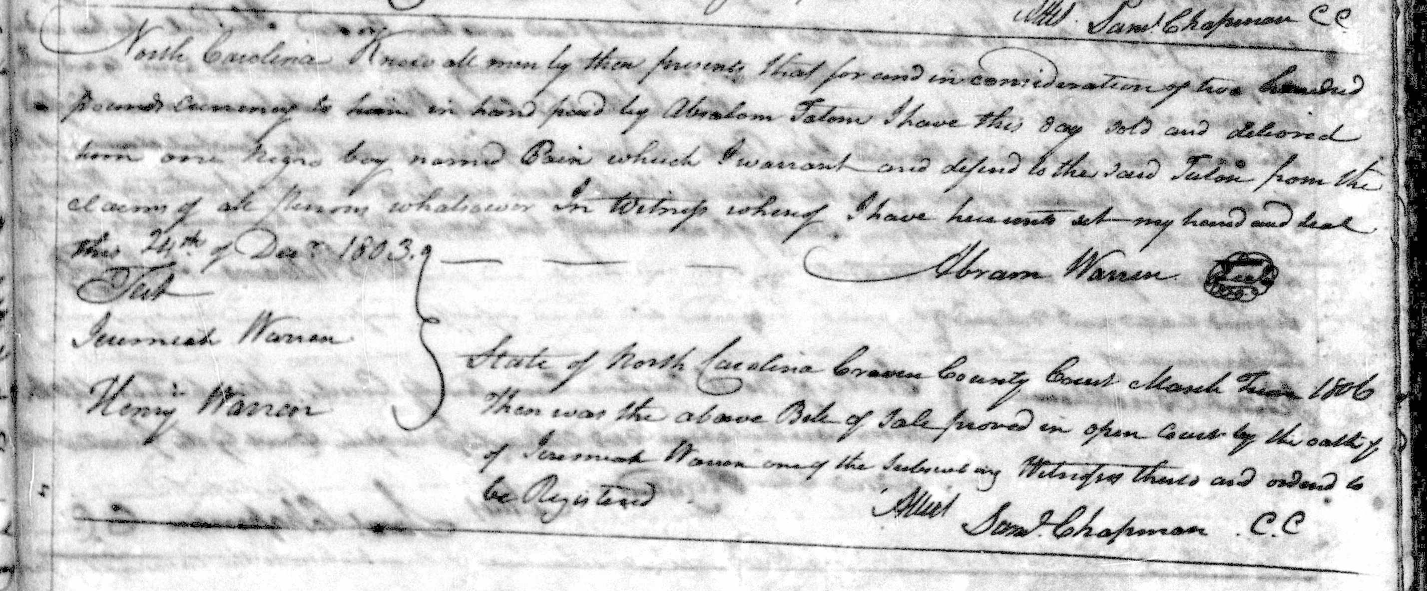 People Not Property: Slave Deeds, Digital Library on American Slavery