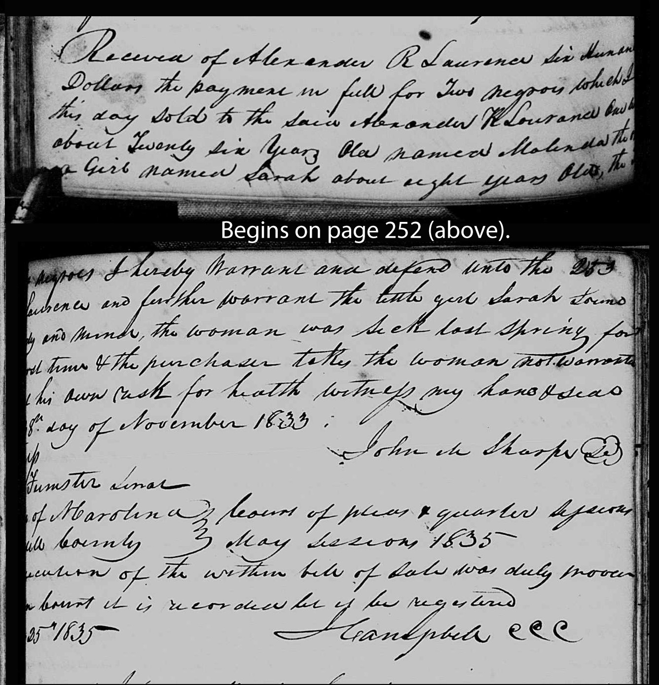 People Not Property: Slave Deeds, Digital Library on American Slavery