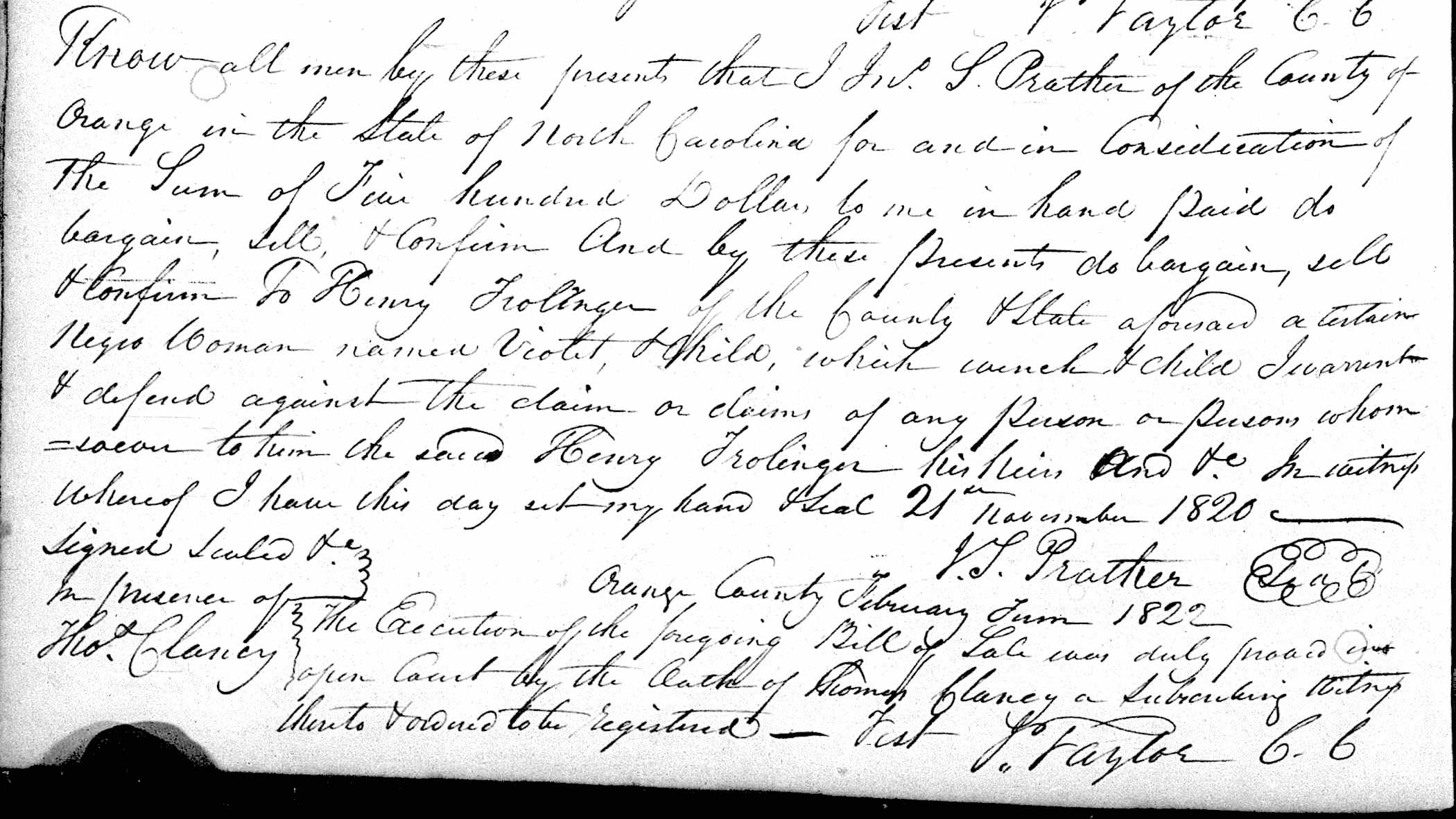 People Not Property: Slave Deeds, Digital Library on American Slavery