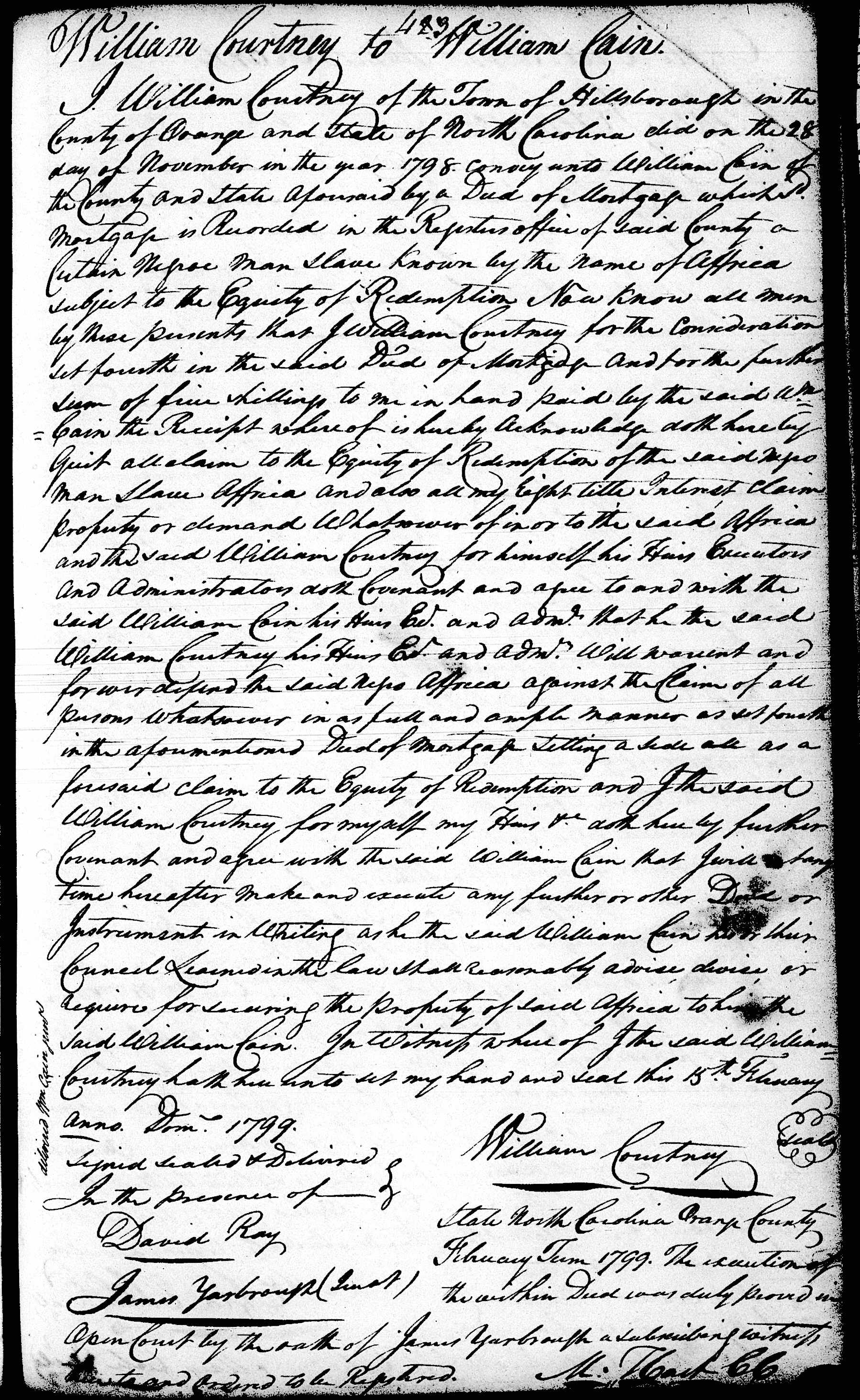 People Not Property: Slave Deeds, Digital Library on American Slavery