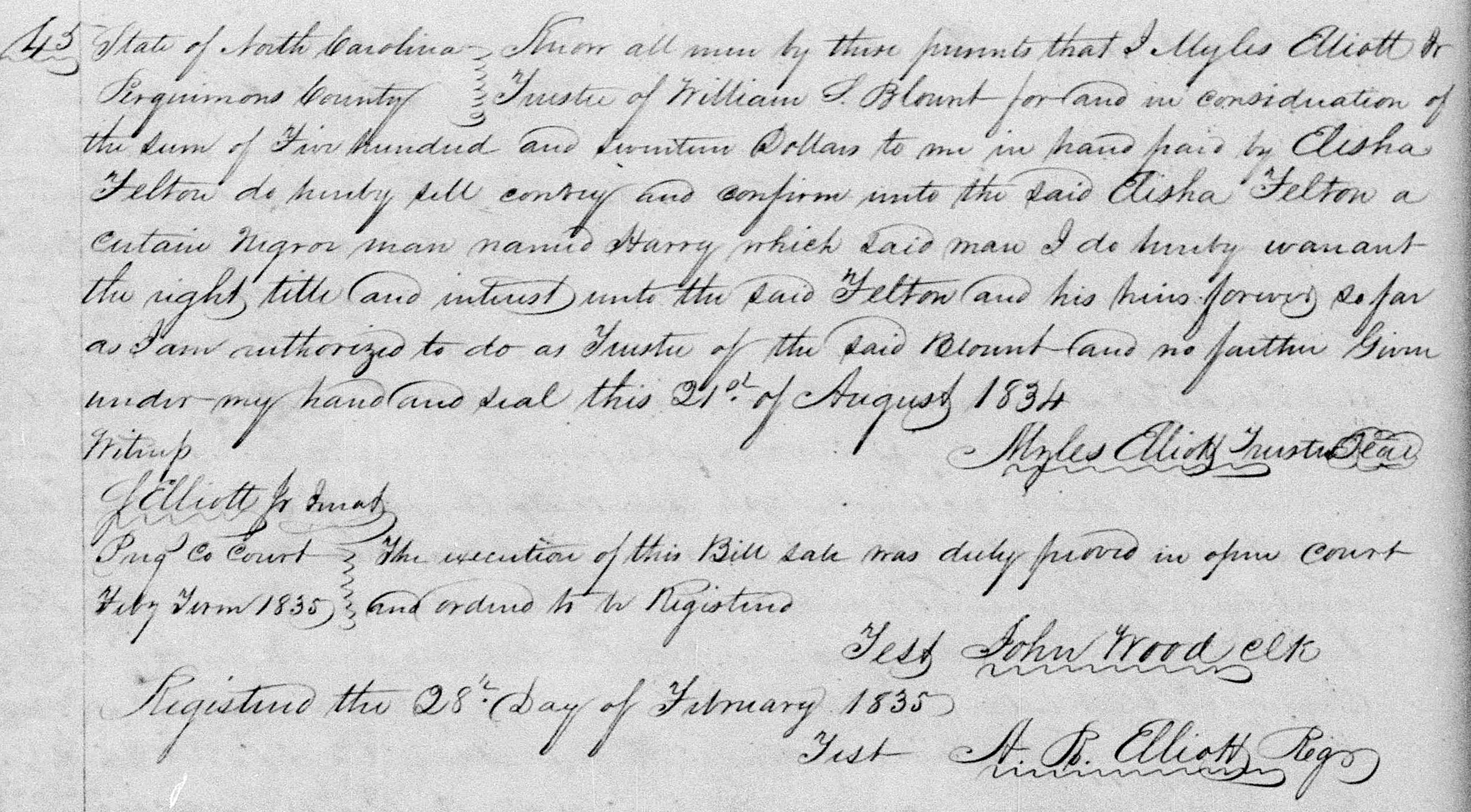 People Not Property: Slave Deeds, Digital Library on American Slavery