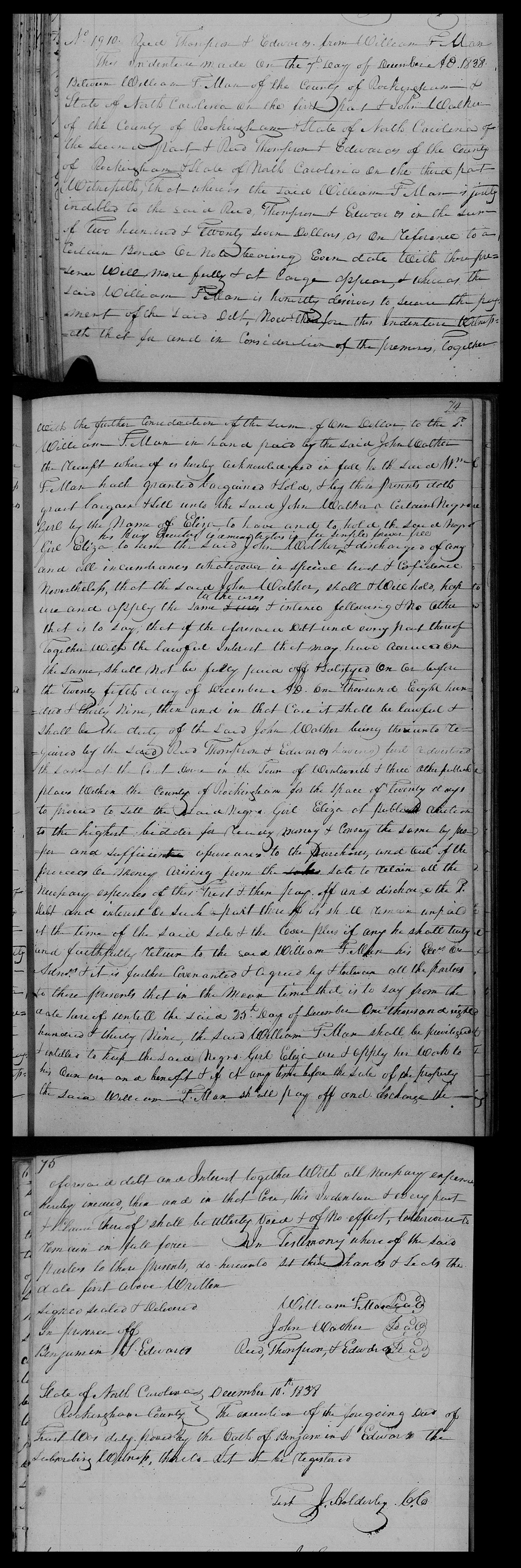 People Not Property: Slave Deeds, Digital Library on American Slavery