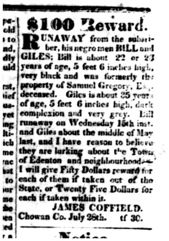 NC Runaway Slave Notices Project